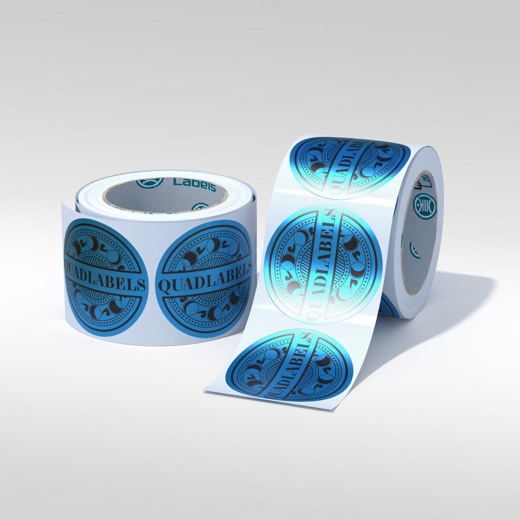 Silver Roll Labels - Quad Labels